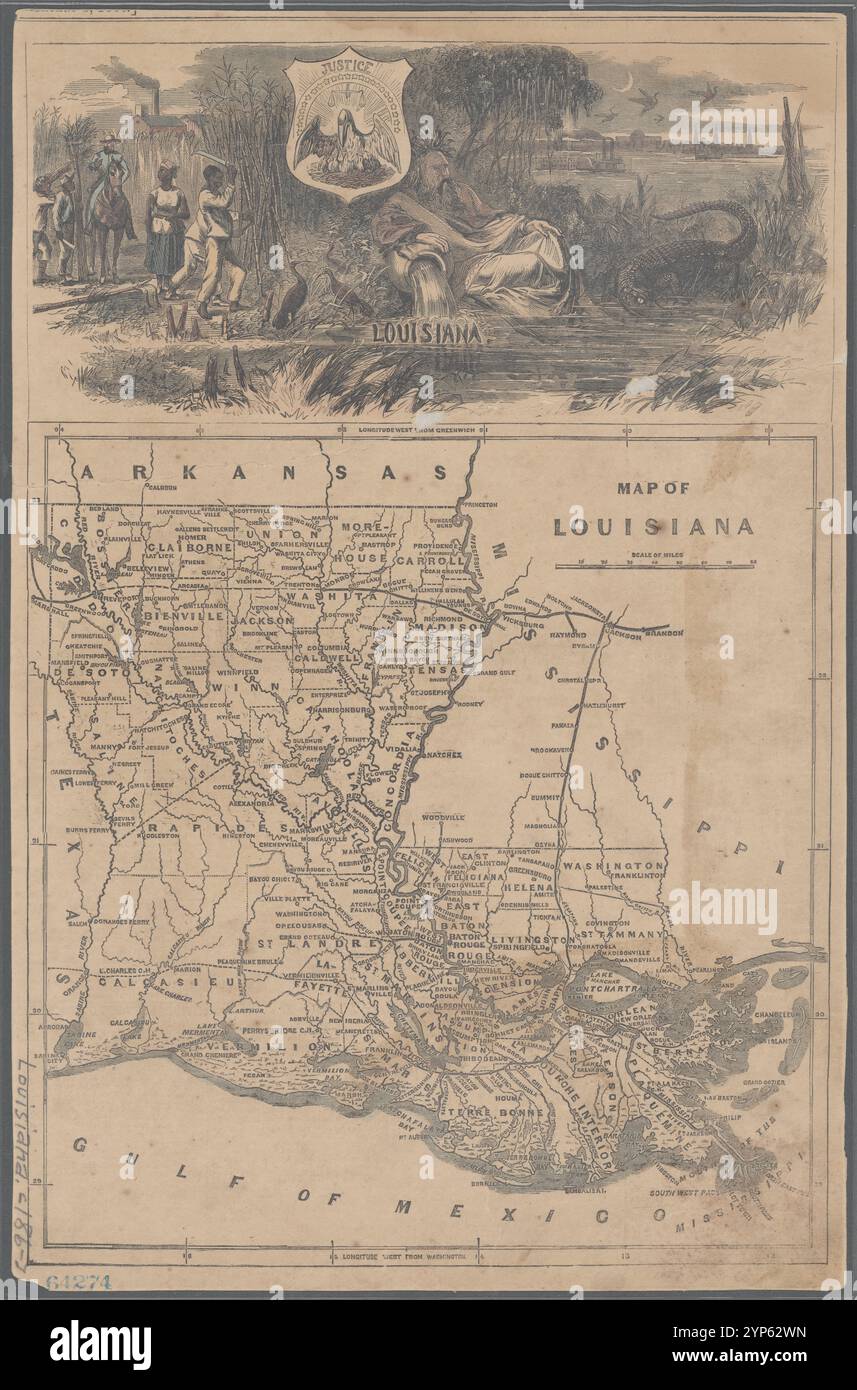 Map of Louisiana 1860 - 1869 Stock Photo - Alamy Map of Louisiana 1860 - 1869 Stock Photo - Alamy