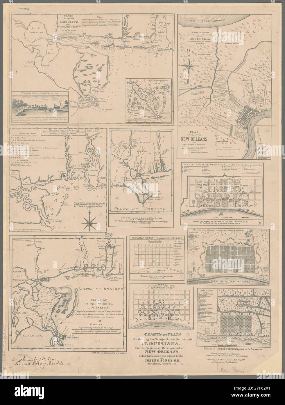 Charts and plans illustrating the topography and settlements of ...