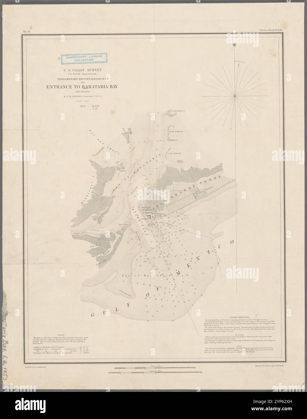 Preliminary reconnaissance of the entrance to Barataria Bay, Louisiana ...