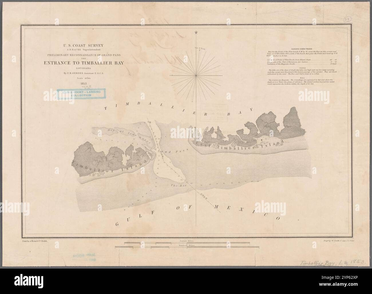 Preliminary reconnaissance of Grand Pass the entrance to Timballier Bay ...