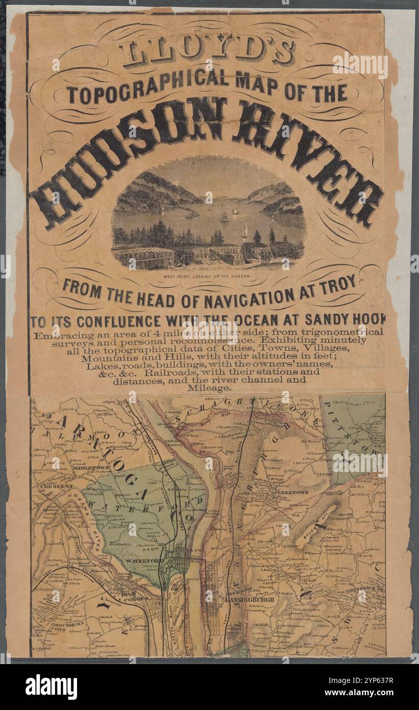 Lloyd's Topographical map of the Hudson River: from the head of ...