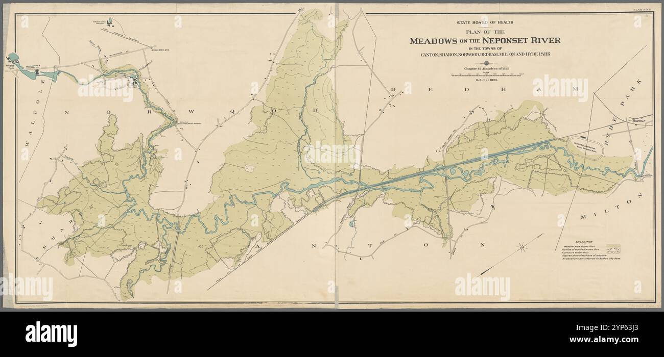 Plan of the meadows on the Neponset River: in the towns of Canton ...