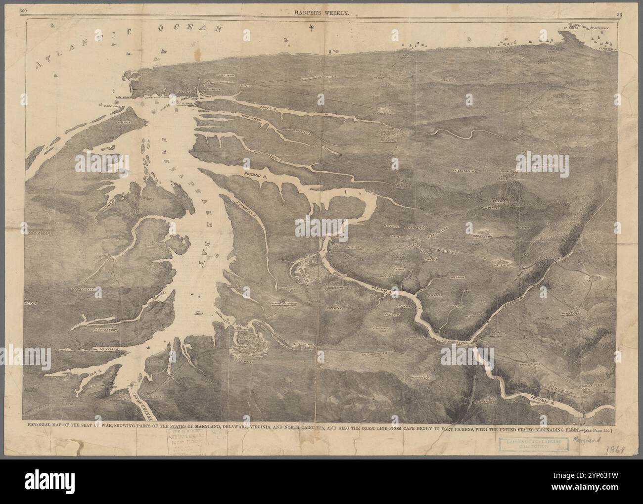 Pictorial map of the seat of war, showing parts of the states of ...