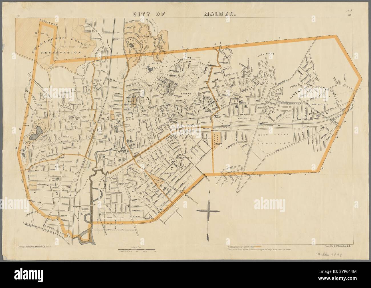 Malden map hi-res stock photography and images - Alamy