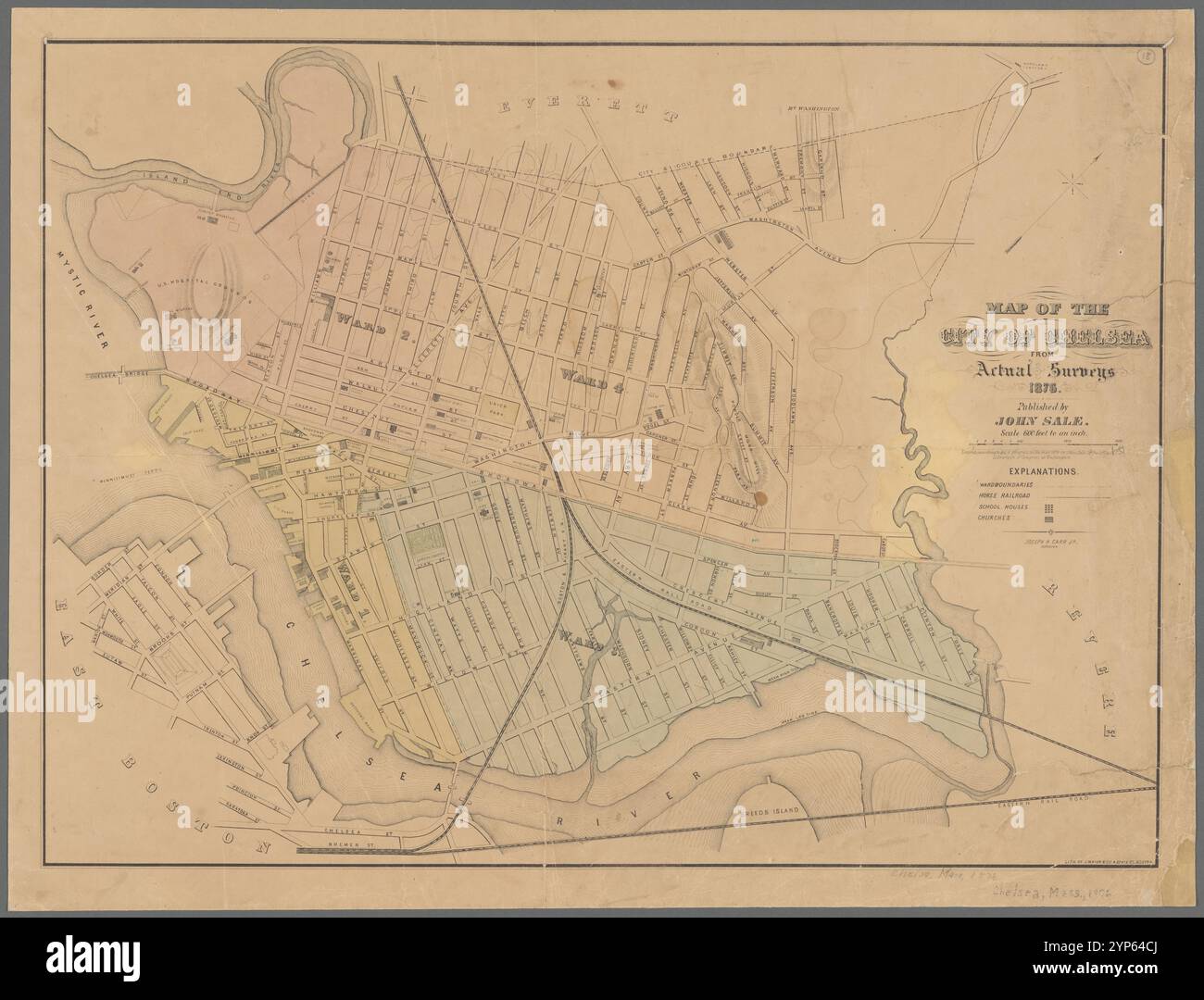 Map of the city of Chelsea: from actual surveys 1876 Stock Photo - Alamy