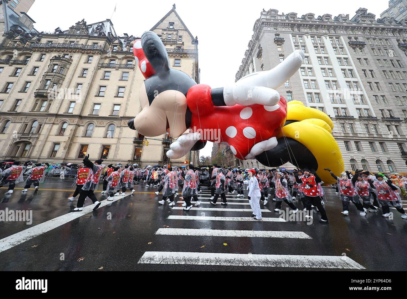 Disney’s Minnie Mouse balloon heads down the parade route during The ...