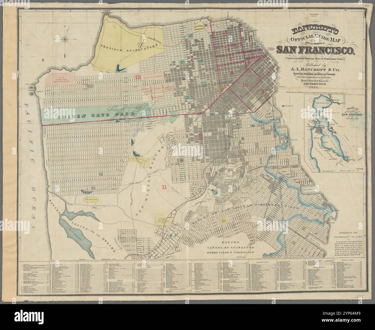 Bancrofts official guide map hi-res stock photography and images - Alamy