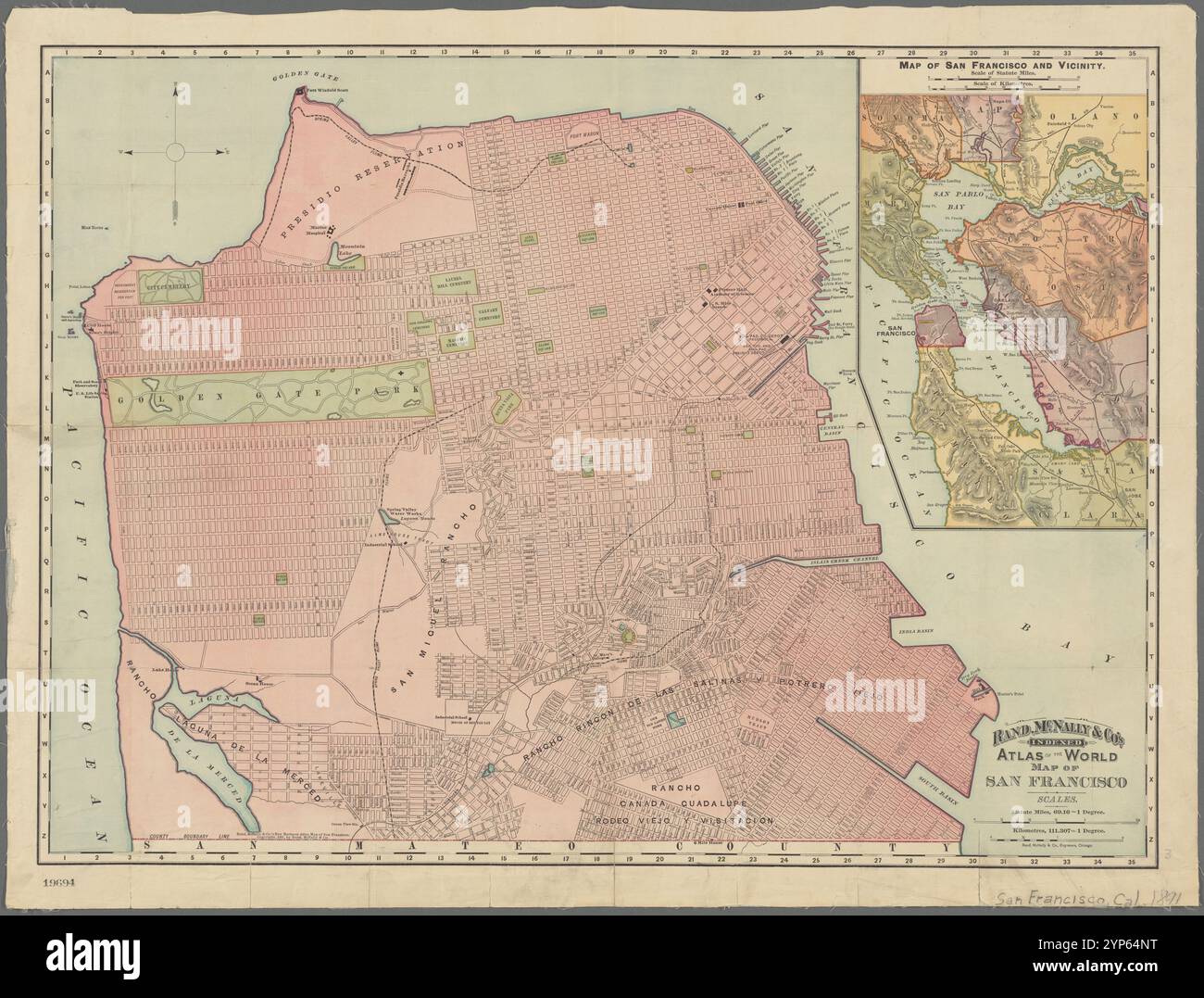 Rand McNally & Co's. indexed atlas of the world map of San Francisco ...