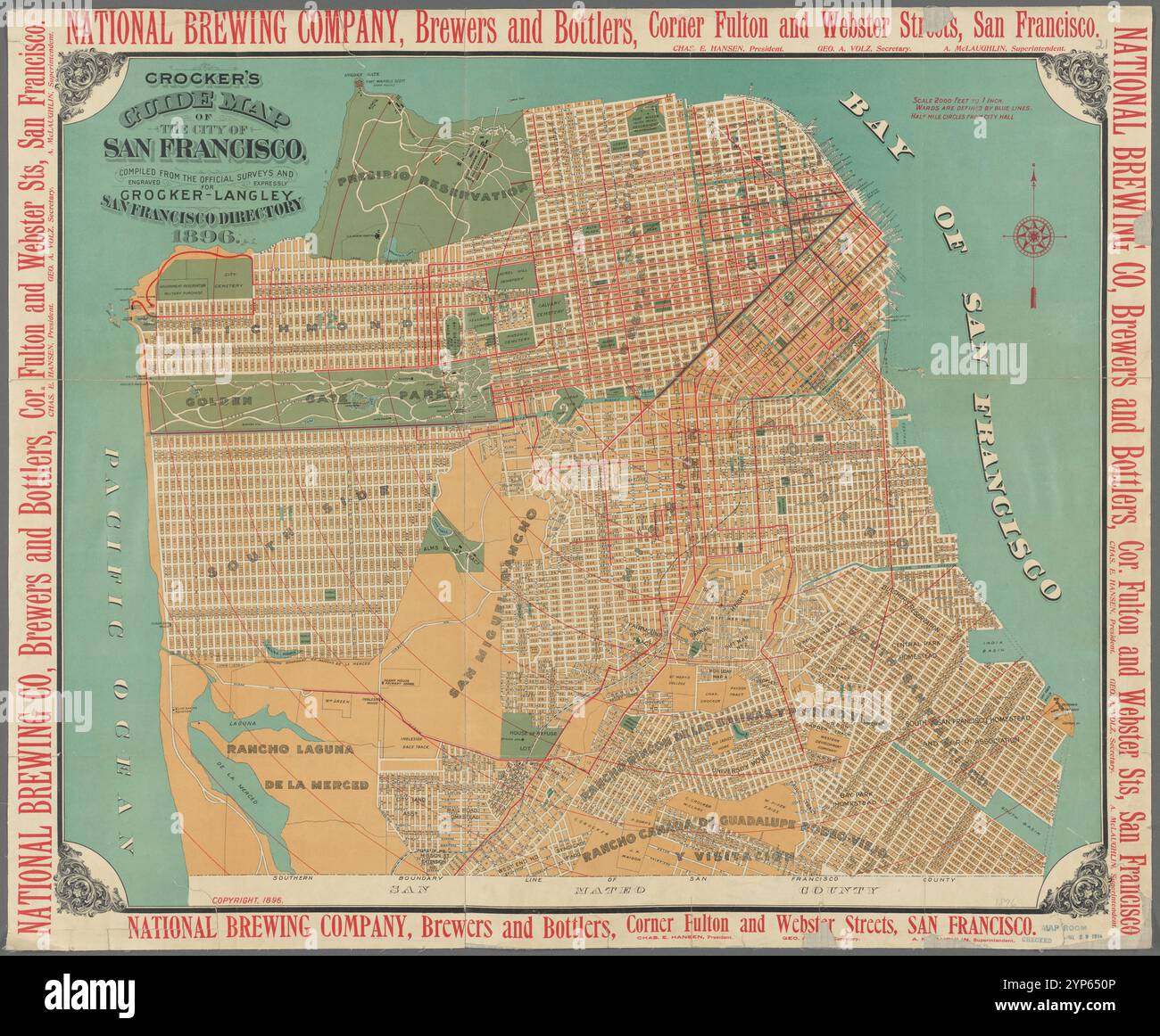 Crockers guide map hi-res stock photography and images - Alamy