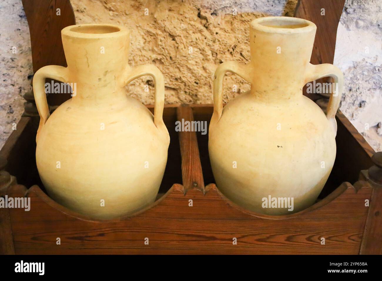Two old clay water jugs at home Stock Photo - Alamy