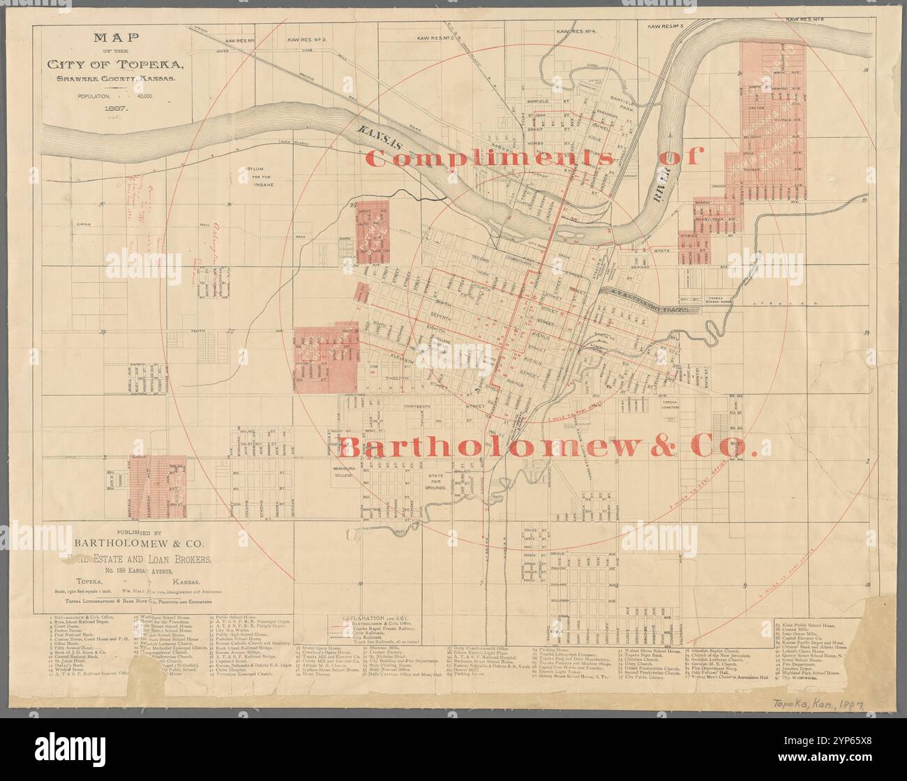 Map of kansas 1887 hi-res stock photography and images - Alamy