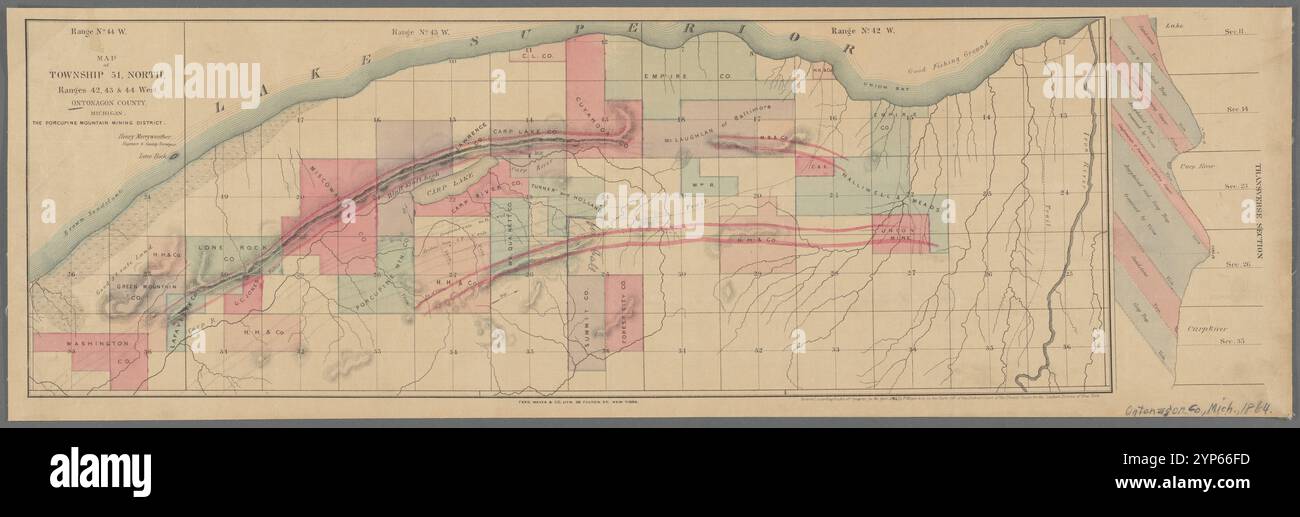 The porcupine mountain mining district henry merryweather hi-res stock ...