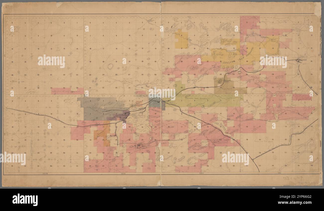 Map of part of Marquette County, Michigan : showing different iron ...