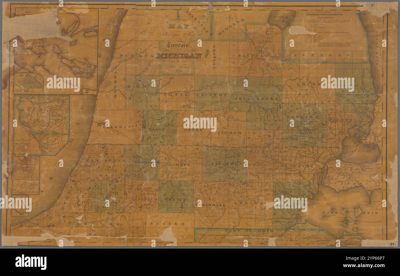 An improved map of the surveyed part of the territory of Michigan 1831 ...