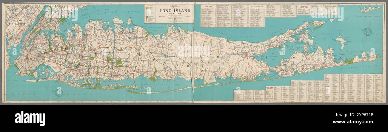 Hagstrom's map of Long Island New York 1954 by Hagstrom Company Stock ...