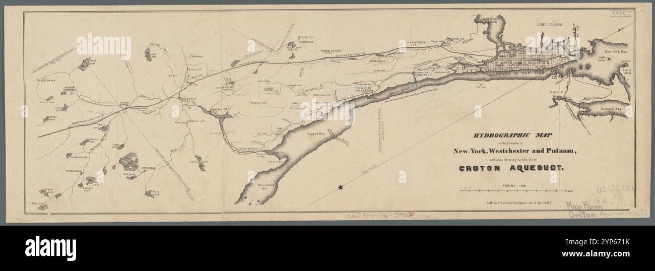 Hydrographic map of the counties of New-York, Westchester and Putnam ...