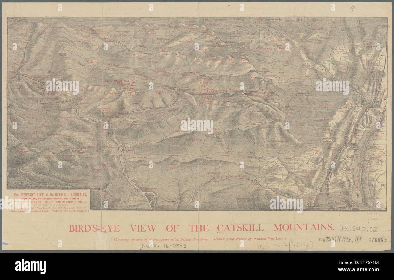 Bird's-eye view of the Catskill Mountains: (covering an area of 1,200 ...
