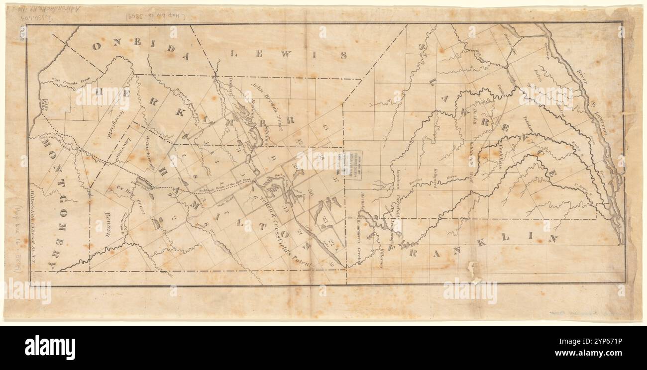 Map of Hamilton, St. Lawrence and Herkimer counties showing patents and ...