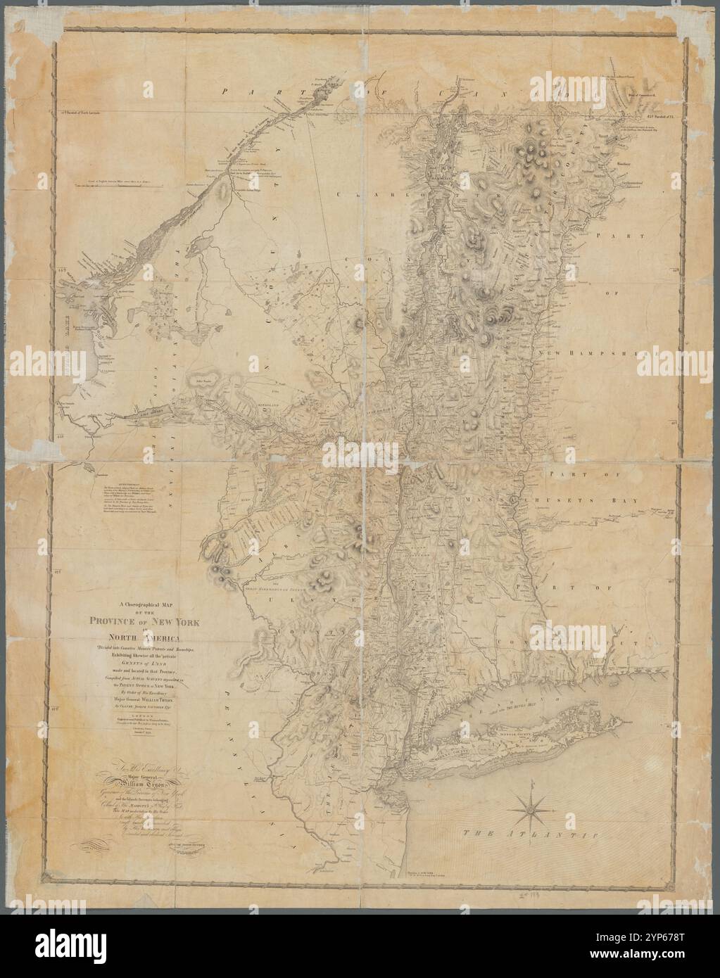 A chorographical map of the province of New York in North America ...