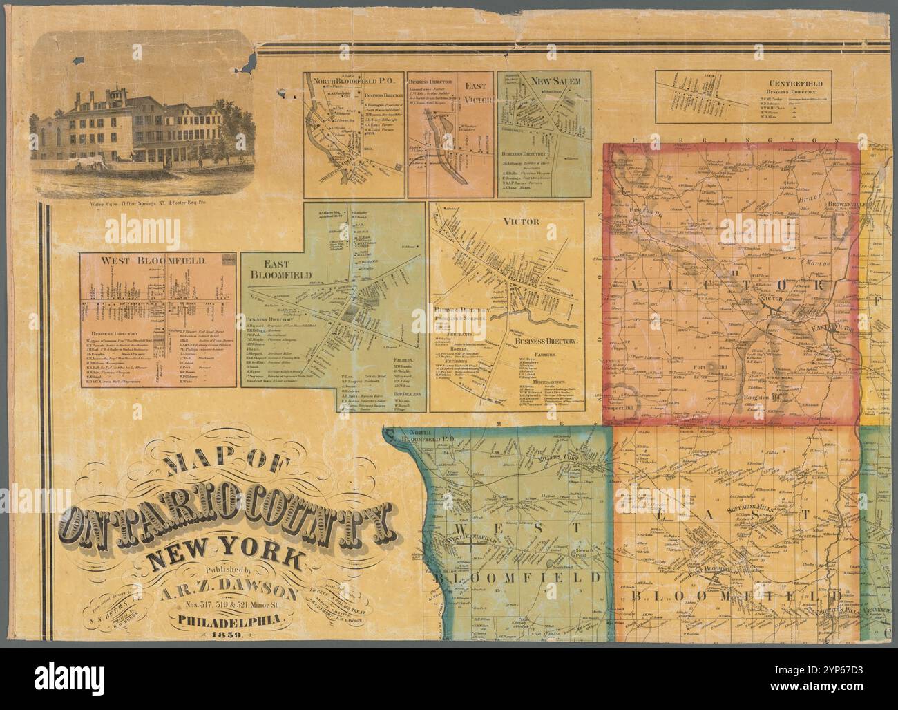 Ontario county map hi-res stock photography and images - Alamy