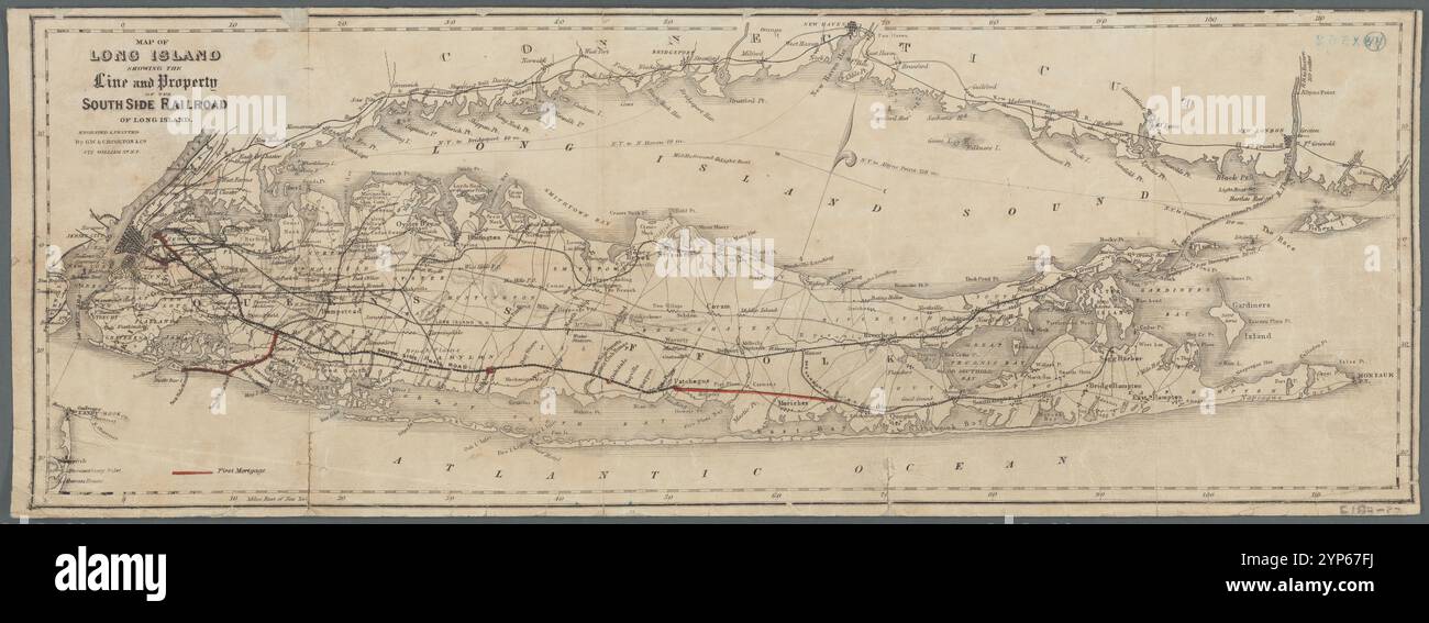 Map of Long Island: showing the line and property of the South Side ...