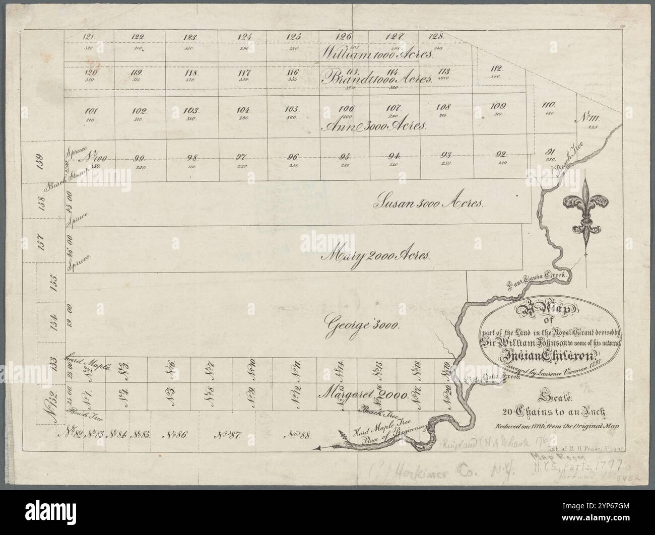 A map of part of the land in the Royal Grant devised by Sir William ...