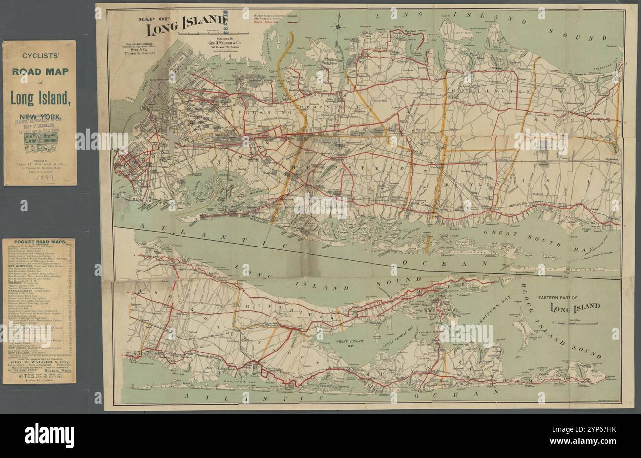 Map of Long Island 1897 Stock Photo - Alamy