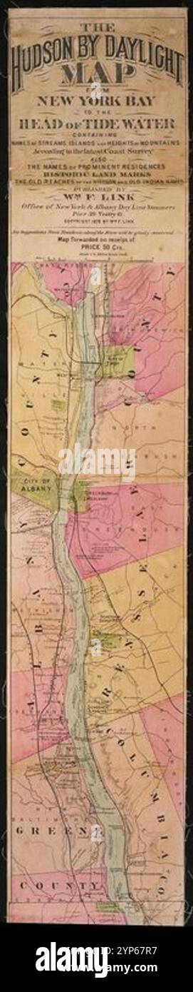 The Hudson by daylight map : showing the prominent residences, historic ...