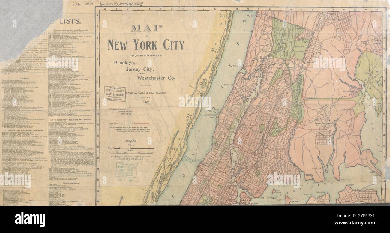 Map of New York City: showing portions of Brooklyn, Jersey City, and ...
