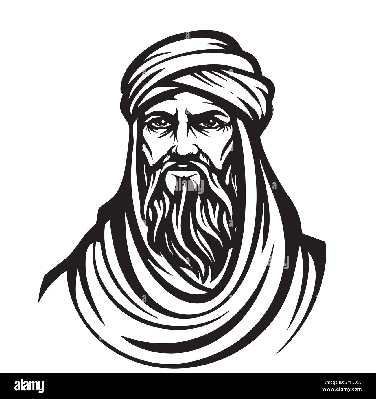 Arab man hand drawn sketch. Vector illustration Stock Vector Image ...
