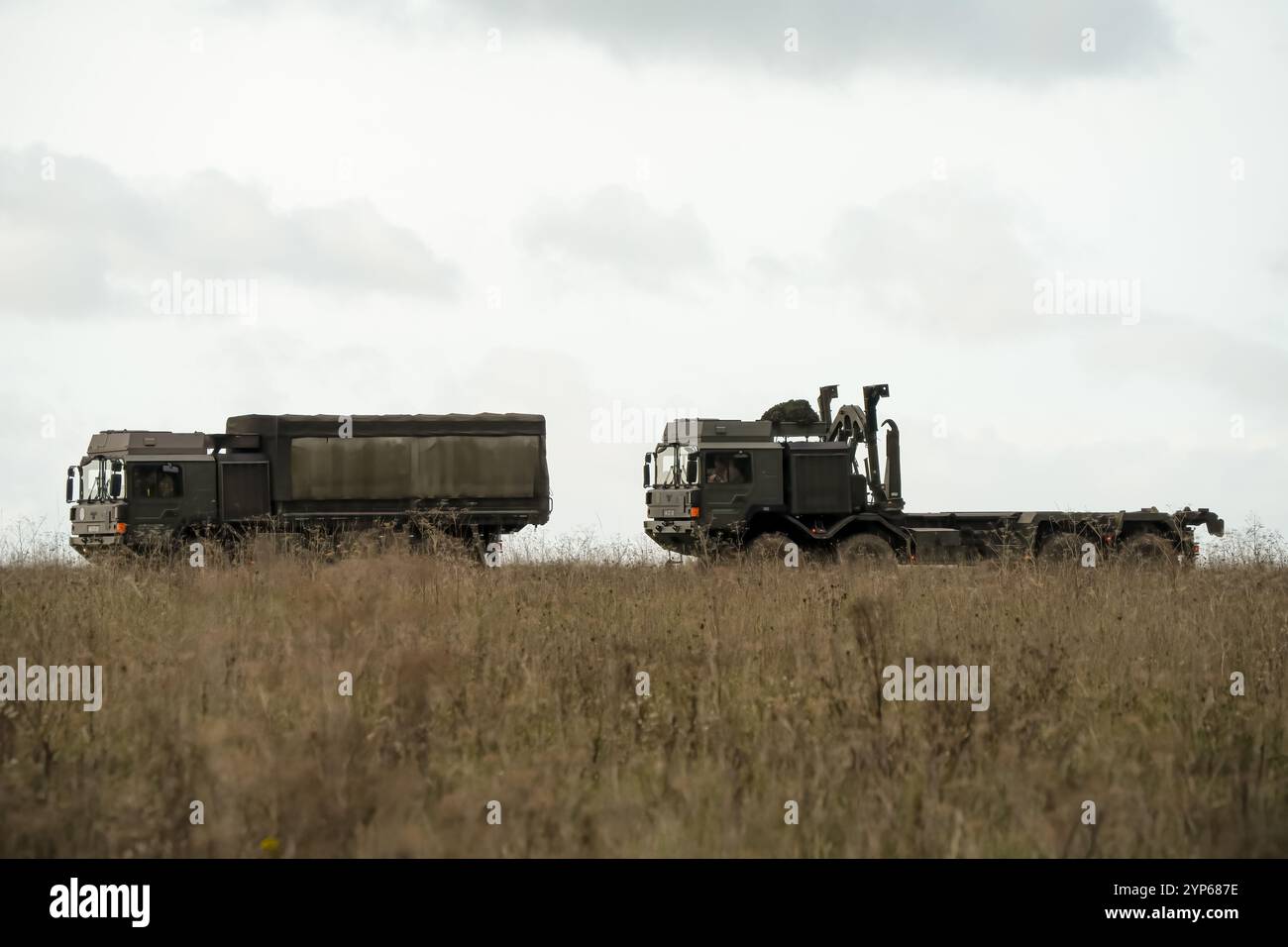 British army military utility vehicles in action Stock Photo - Alamy