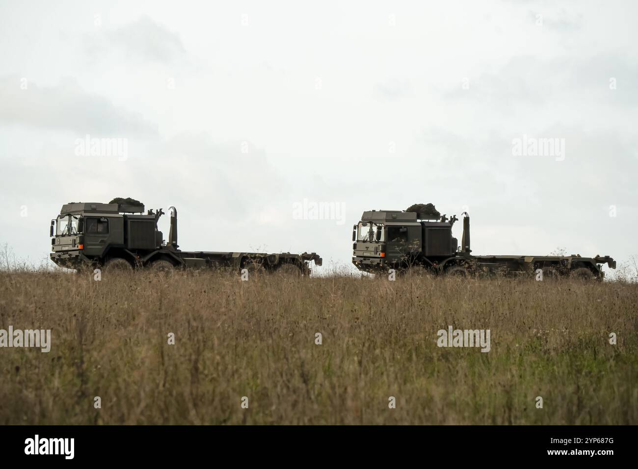 British army military utility vehicles in action Stock Photo - Alamy