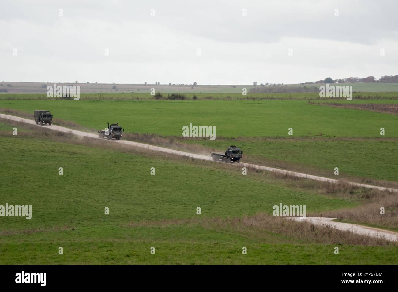 British army military utility vehicles in action Stock Photo - Alamy