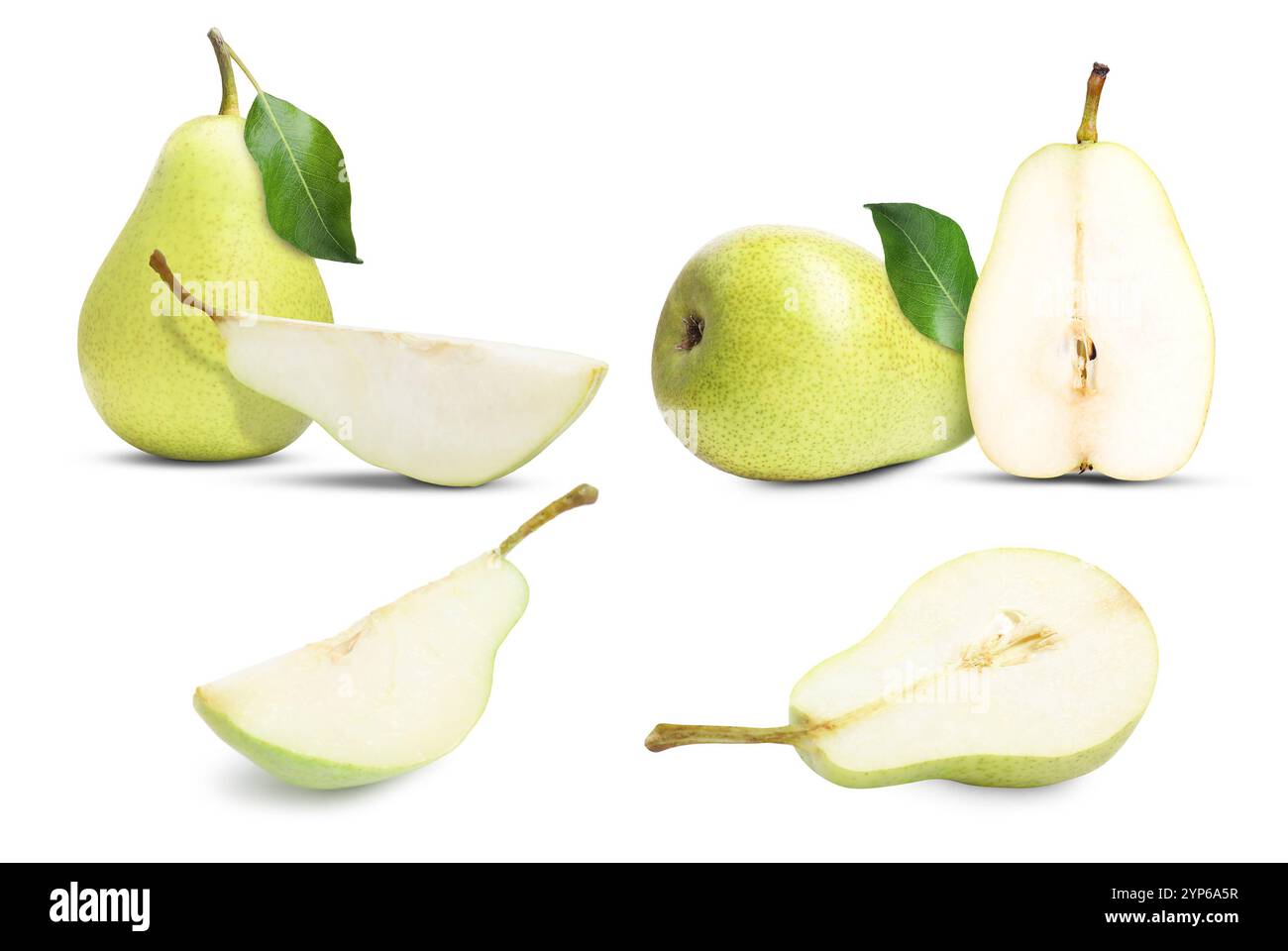 Fresh raw pears isolated on white, set Stock Photo - Alamy
