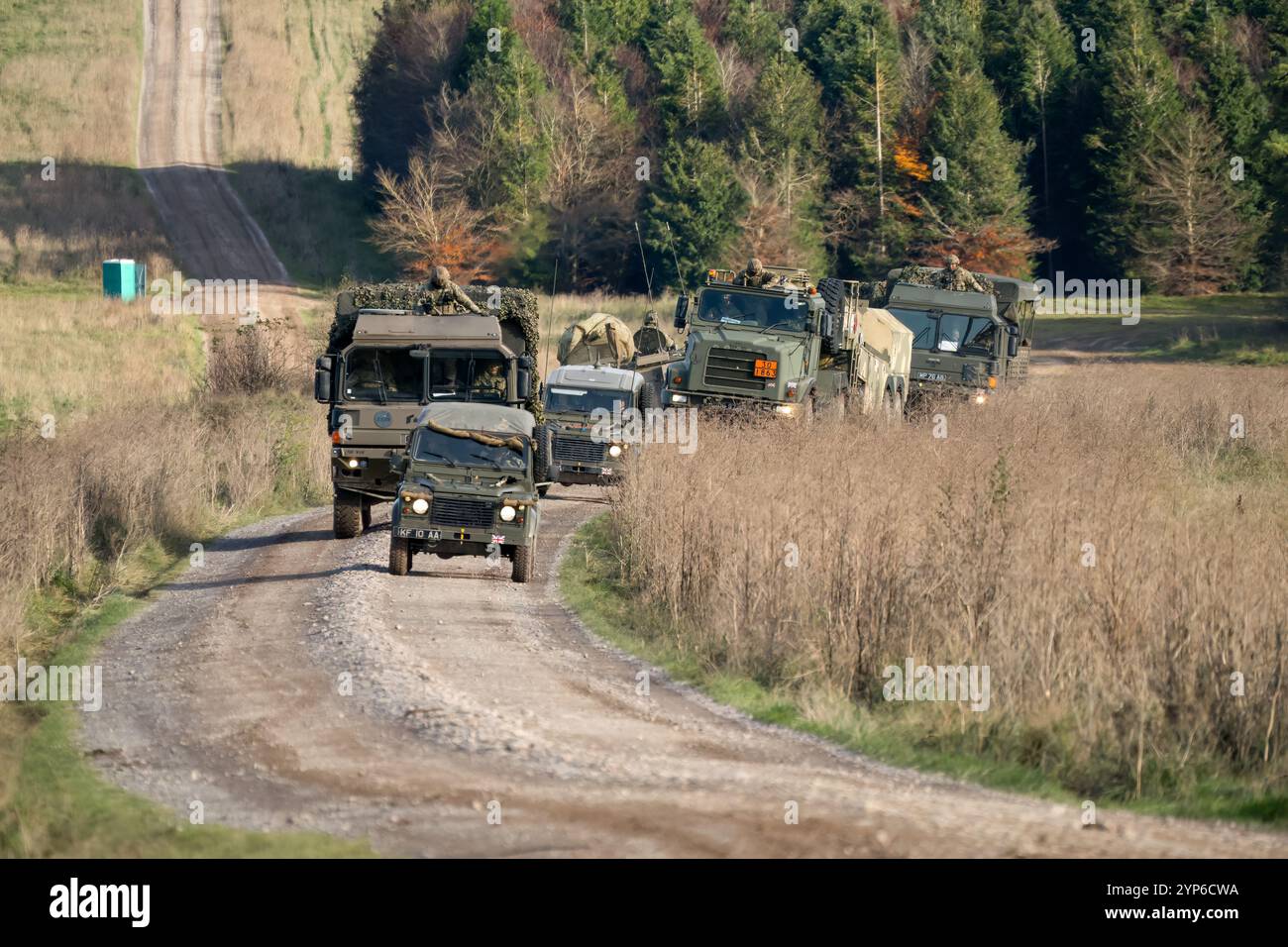 British army military utility vehicles in action Stock Photo - Alamy