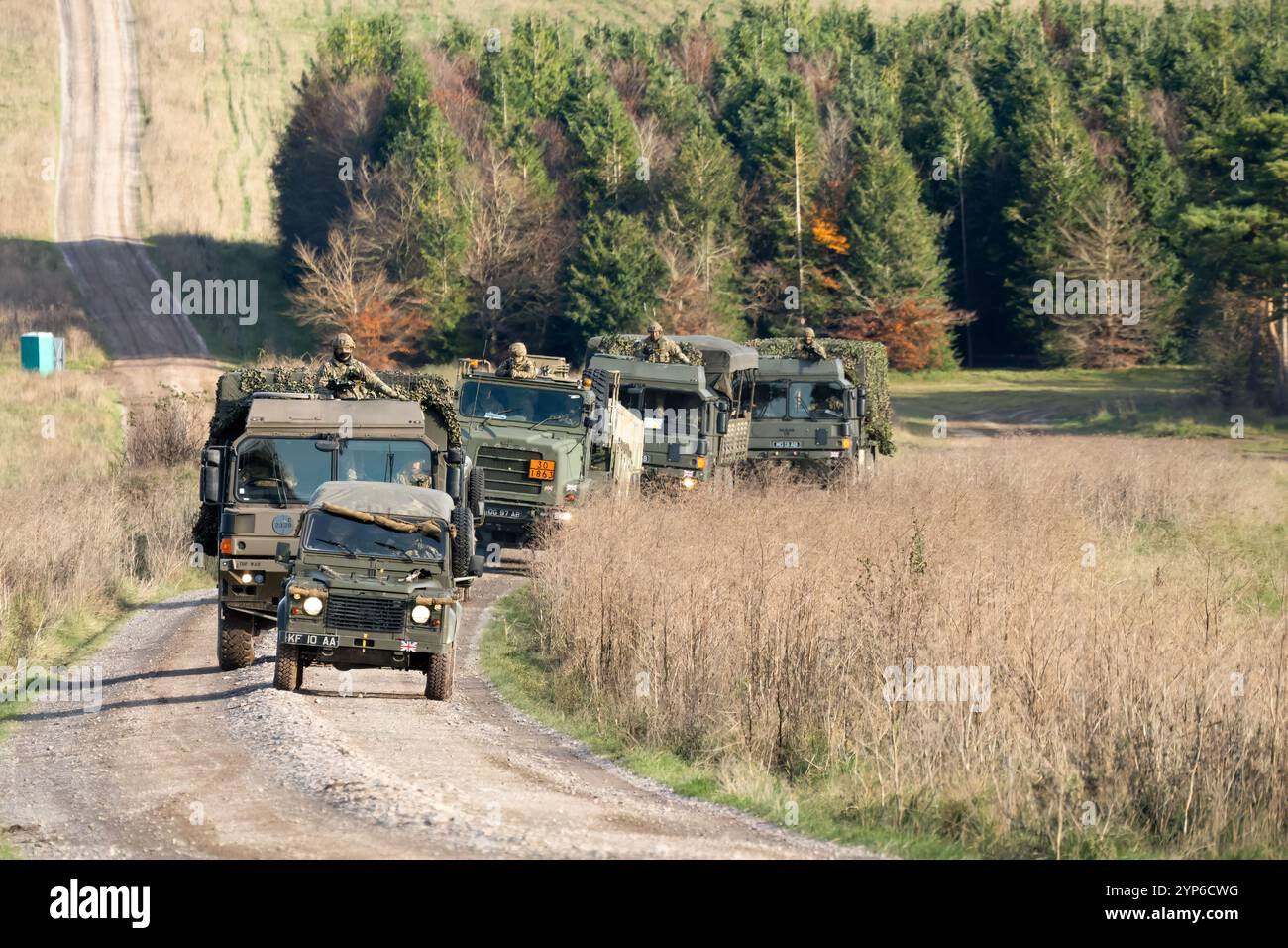 British army military utility vehicles in action Stock Photo - Alamy