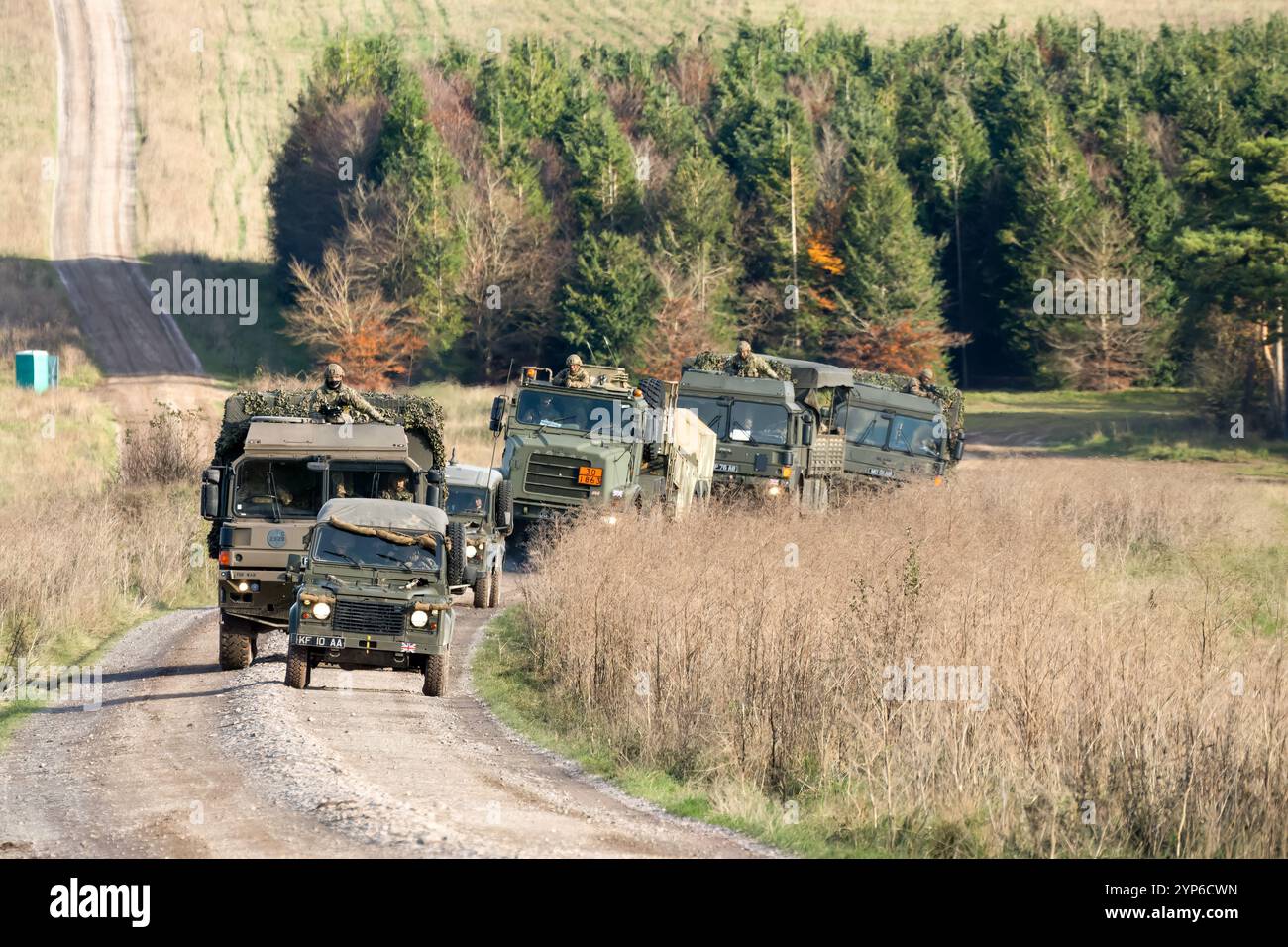British army military utility vehicles in action Stock Photo - Alamy