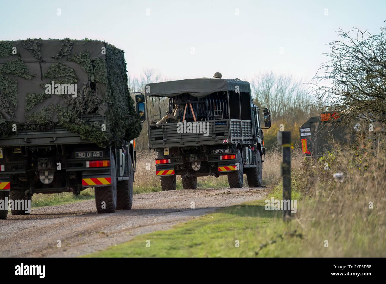 British army military utility vehicles in action Stock Photo - Alamy