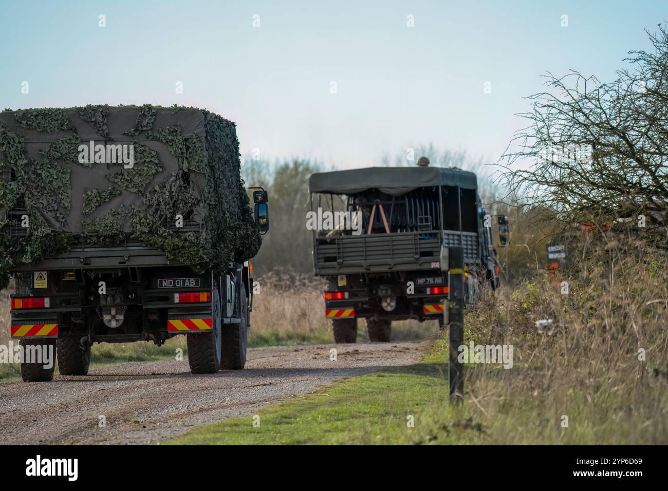 British army military utility vehicles in action Stock Photo - Alamy