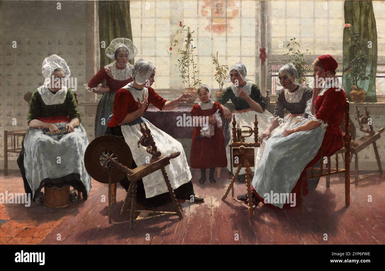 The Ghost Story. Walter MacEwen. 1887 Stock Photo - Alamy