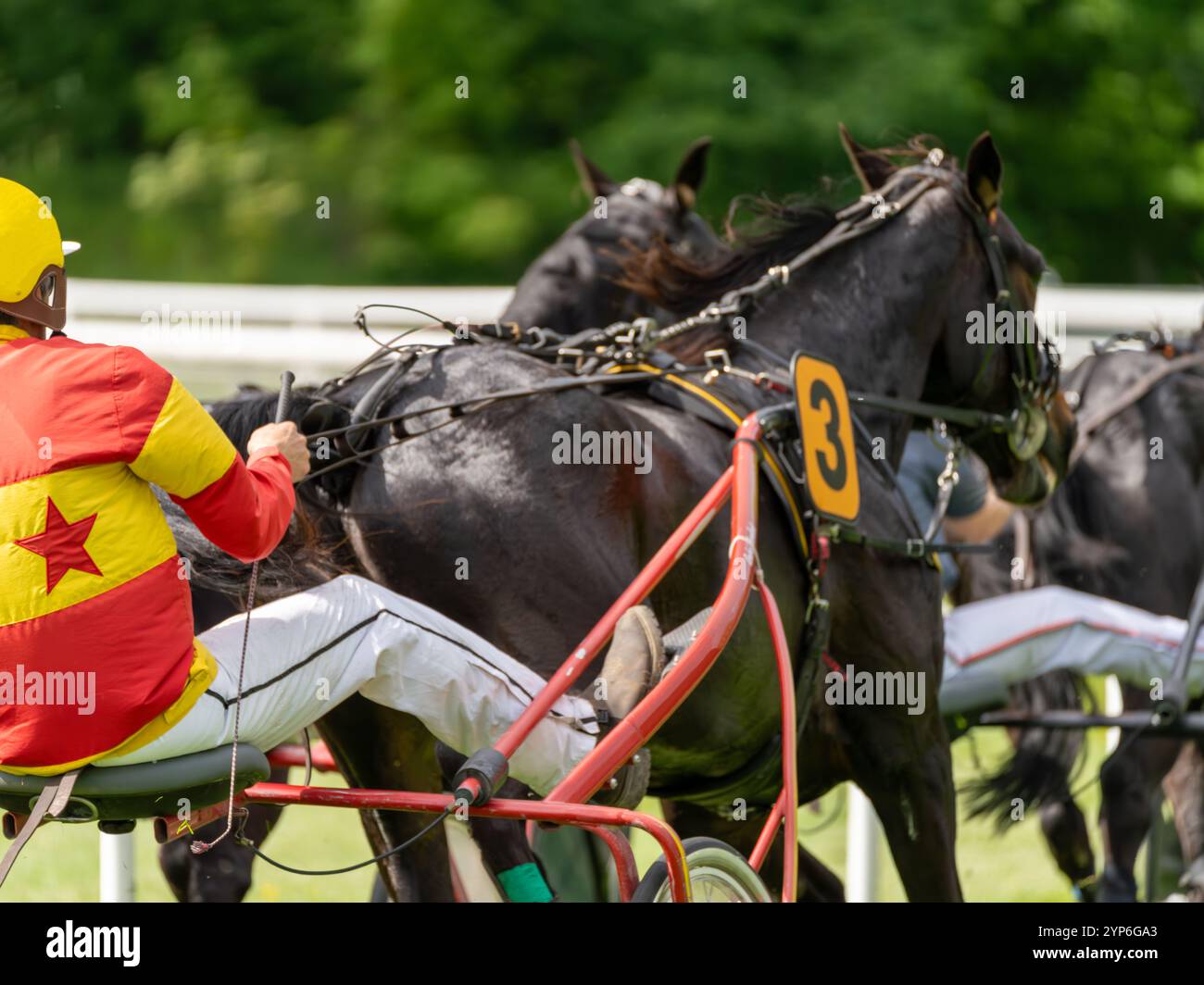 Chariots with three horses hi-res stock photography and images - Alamy
