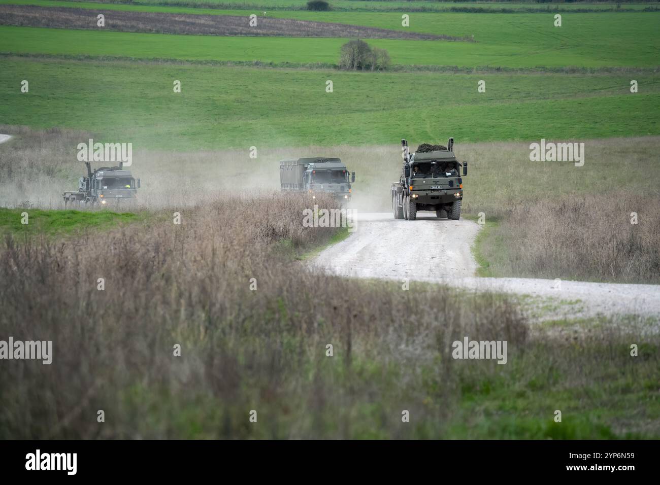 British army military utility vehicles in action Stock Photo - Alamy