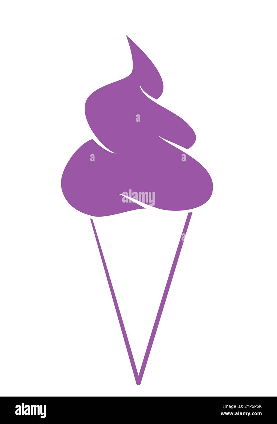 ice cream symbol - icon soft serve ice cream in a cone, vector ...