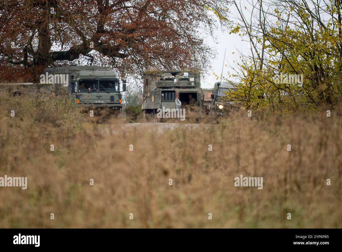 British army military utility vehicles in action Stock Photo - Alamy
