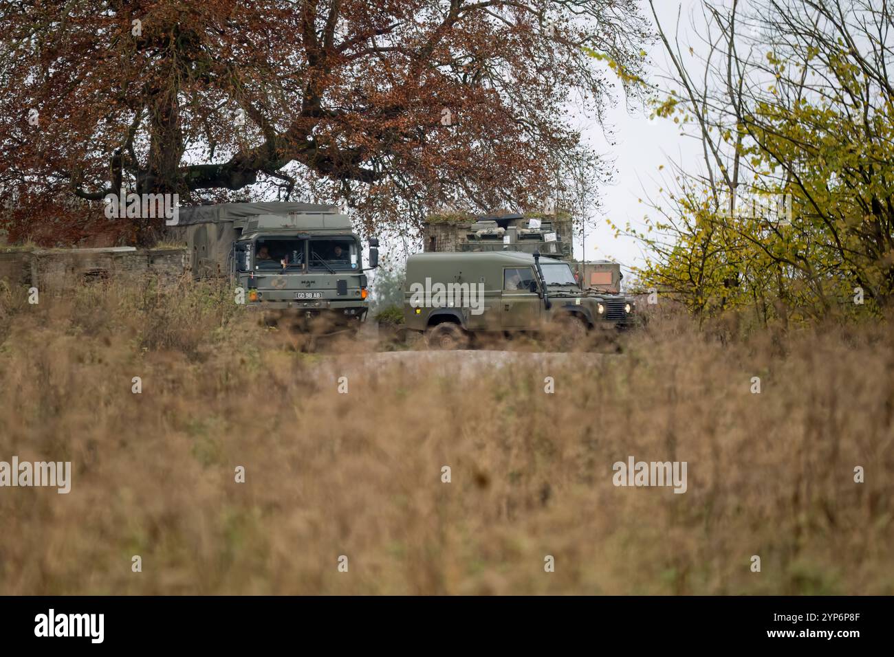 British army military utility vehicles in action Stock Photo - Alamy