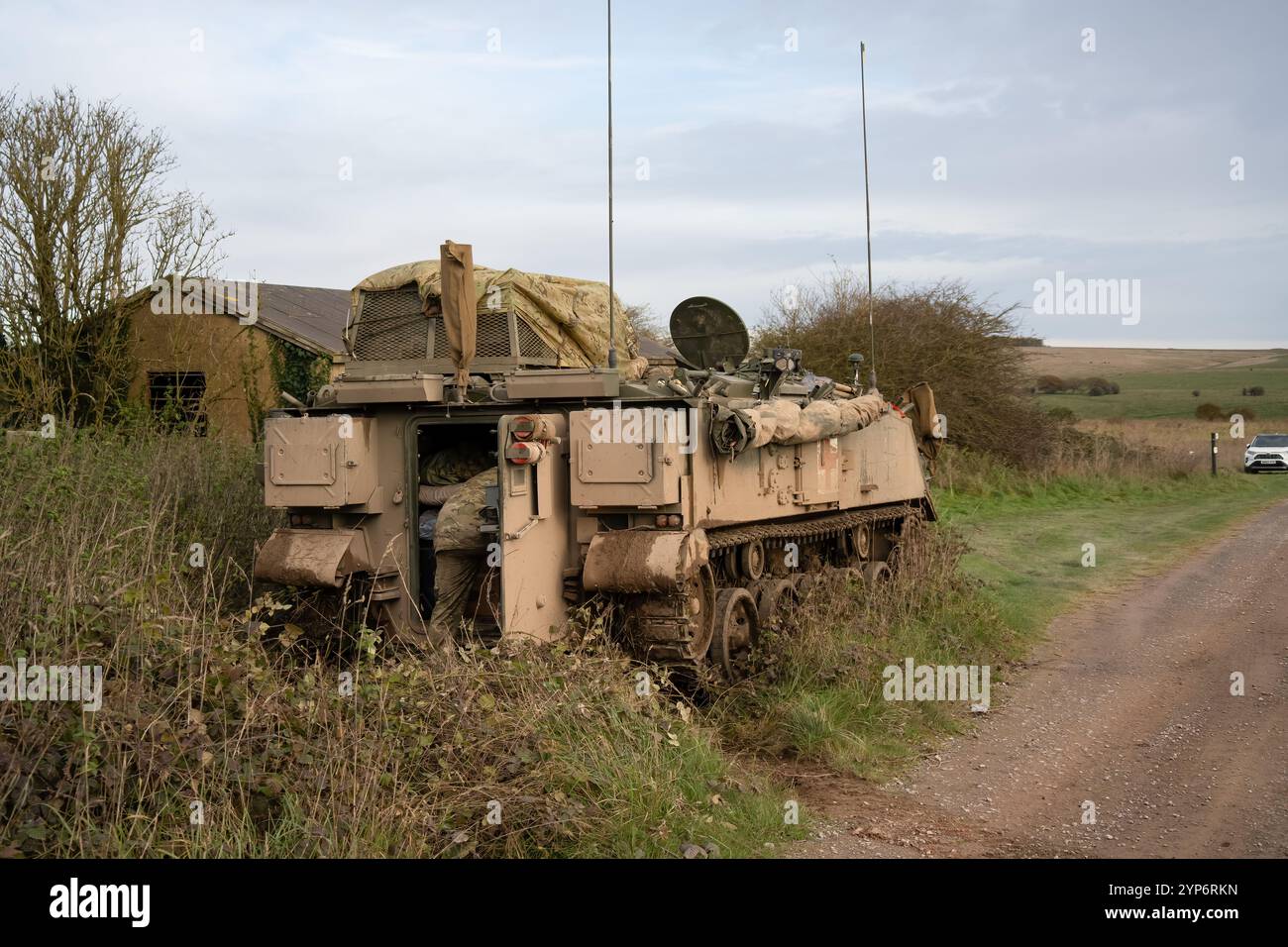 British army Bulldog FV432 tank on a military exercise Stock Photo - Alamy