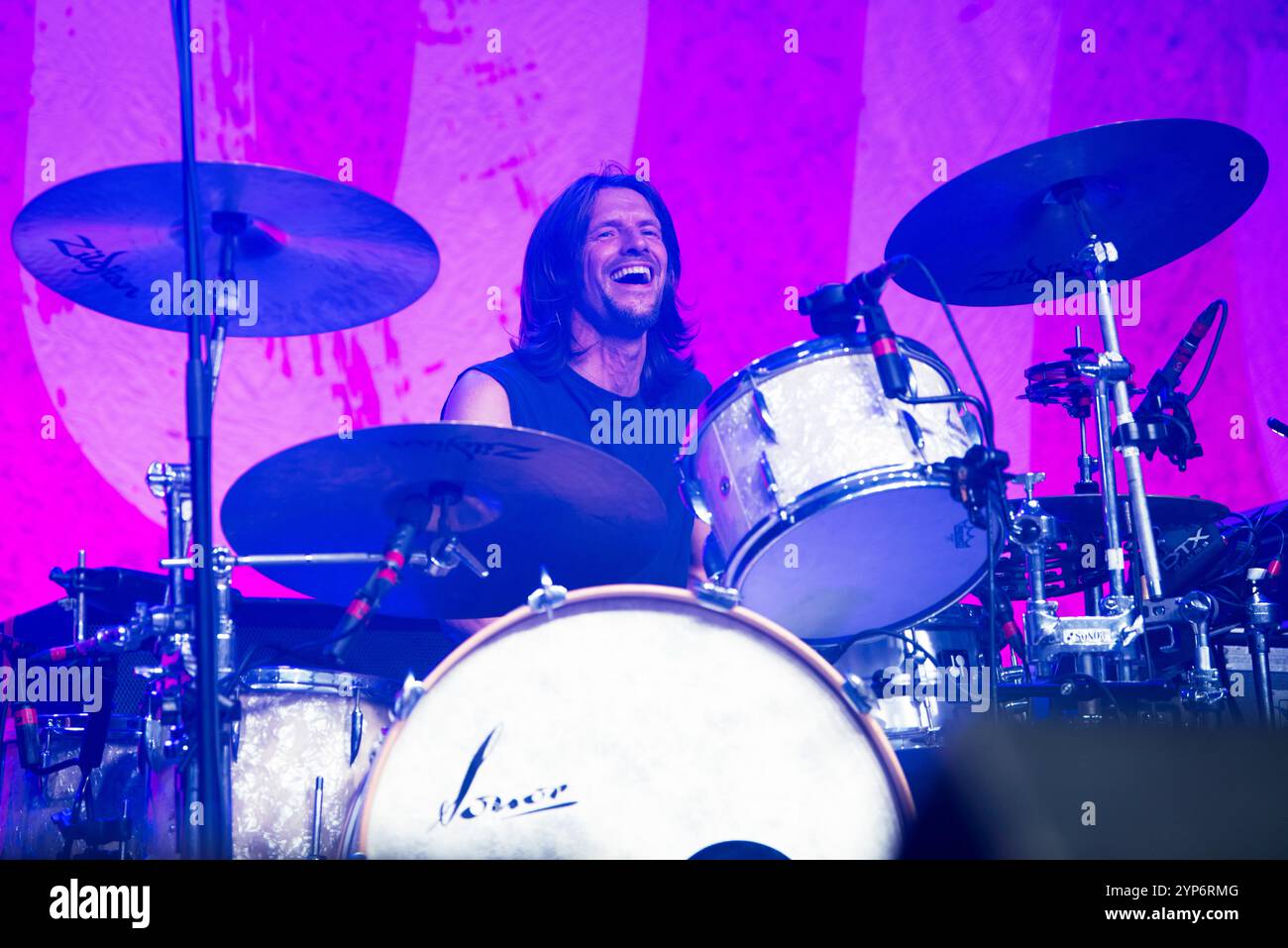 German punk rock band, Donots, performing at the Huxleys Neue Welt in ...