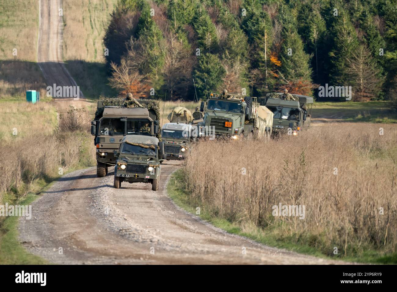 British army military utility vehicles in action Stock Photo - Alamy