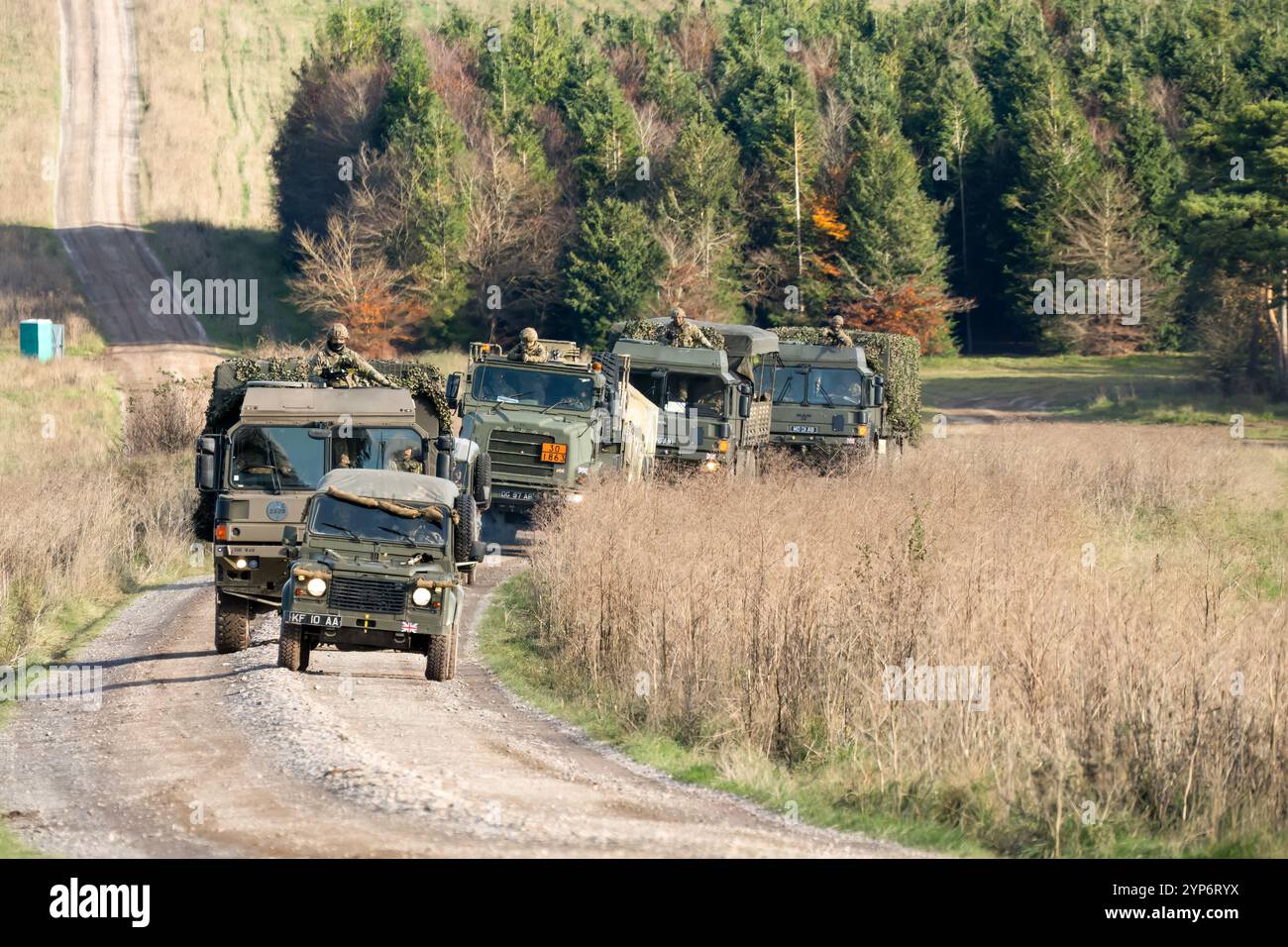 British army military utility vehicles in action Stock Photo - Alamy