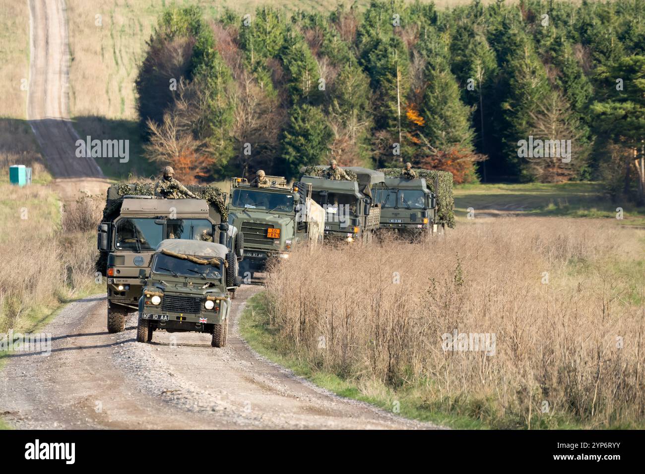 British army military utility vehicles in action Stock Photo - Alamy